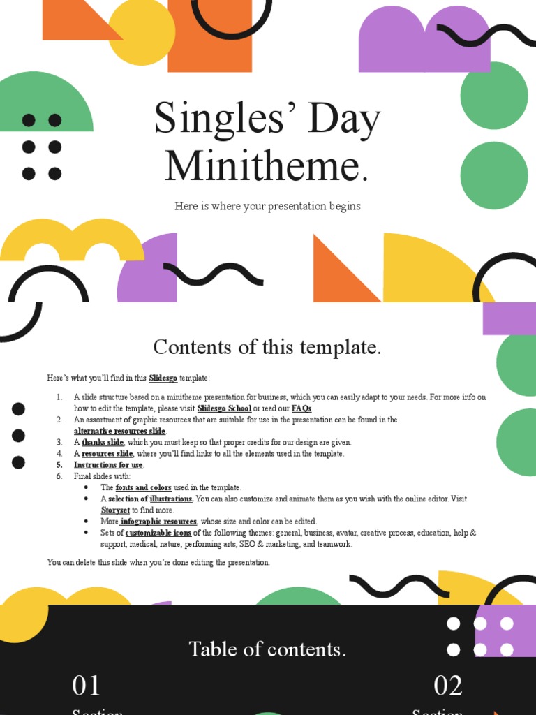 Singles' Day Minitheme by Slidesgo | PDF | Planets | Jupiter