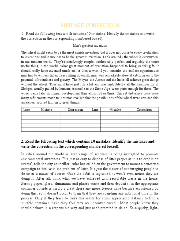 Mistake Correction | Download Free PDF | Thai Cuisine | English Language