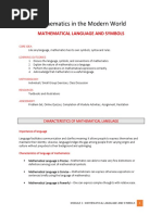 Chapter 2 - Mathematical Language and Symbols | PDF | Set (Mathematics ...