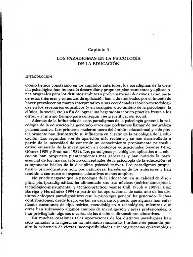 Los paradigmas en la psicología de la educación | PDF | Karl Popper ...