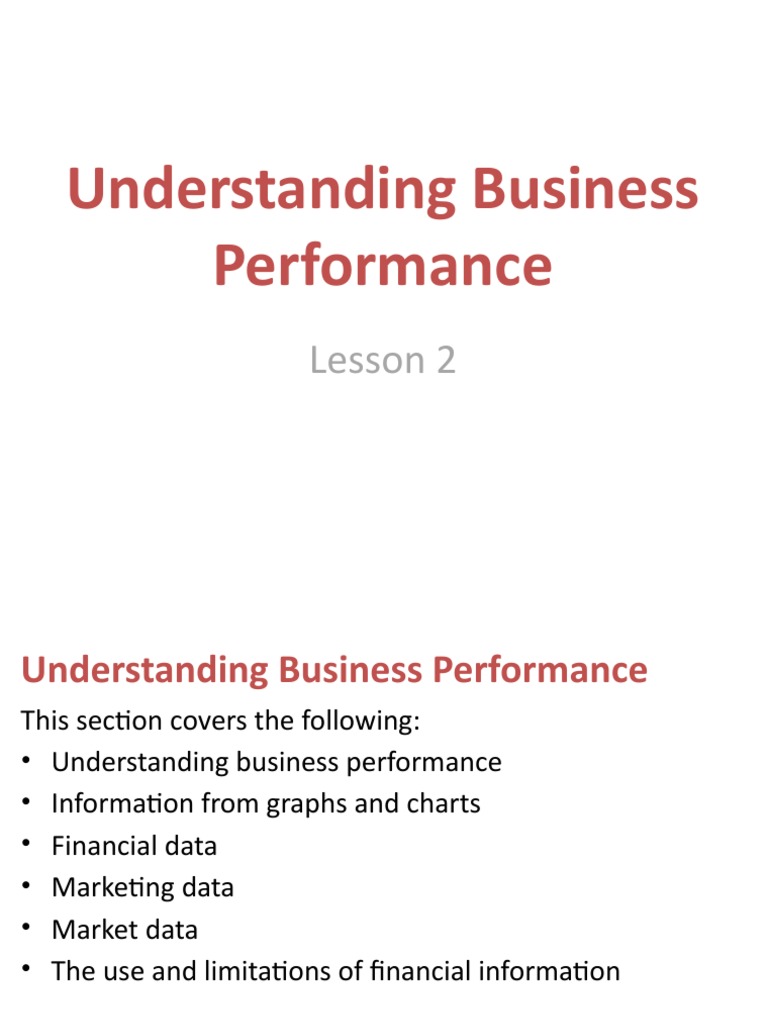 Lesson 2-Understanding Business Performance1 | PDF