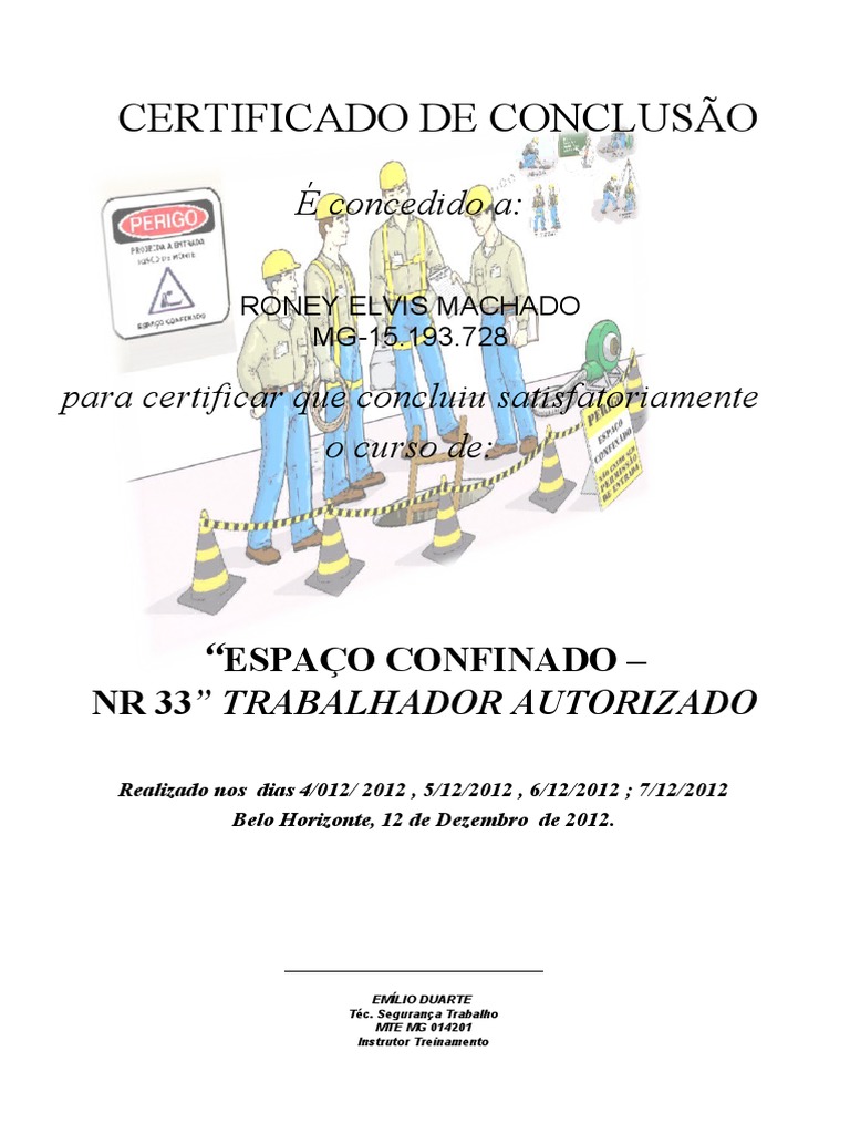 Certificado Nr 33 | PDF