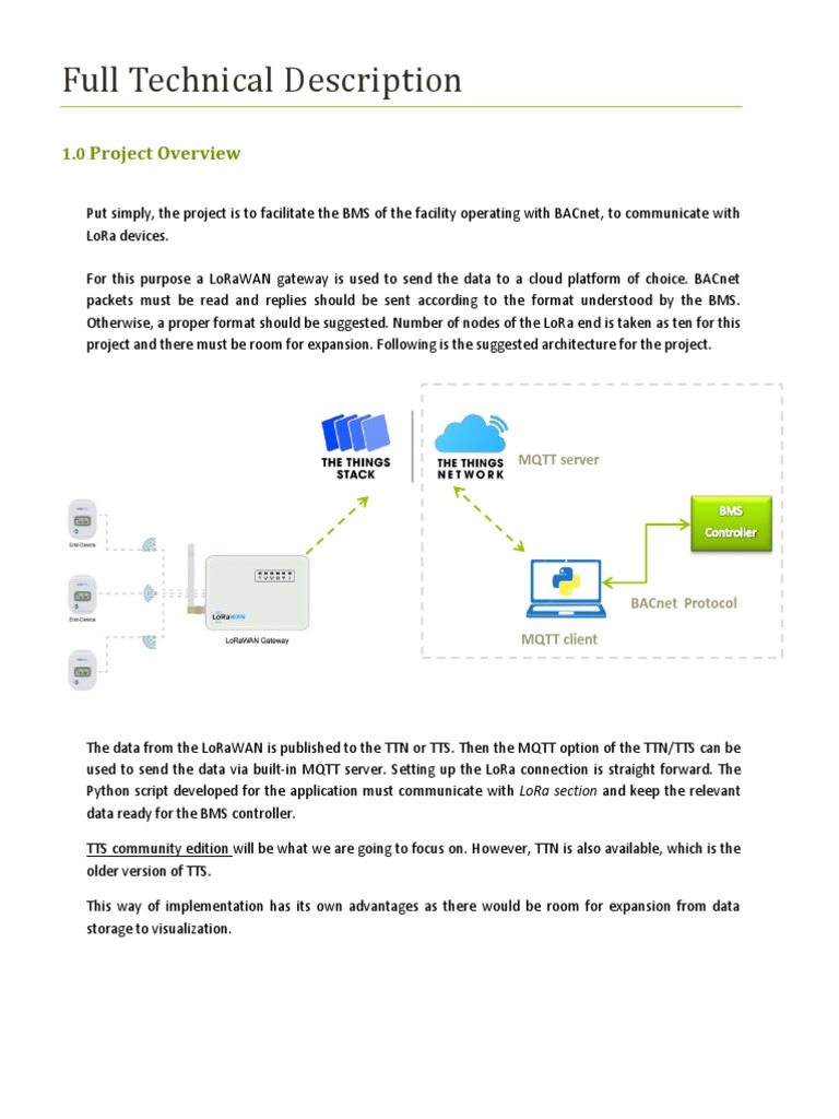 Lorawan Project Project Overview Pdf Computer Network Internet Protocols