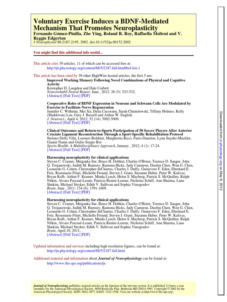 J Neurophysiol-2002-Gómez-Pinilla-2187-95 | PDF | Reverse Transcription ...