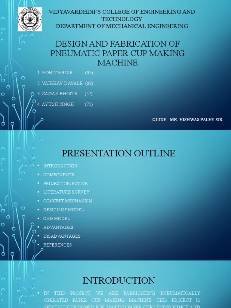 Pneumatic Paper Cup Making Machine | PDF | Machines | Pneumatics