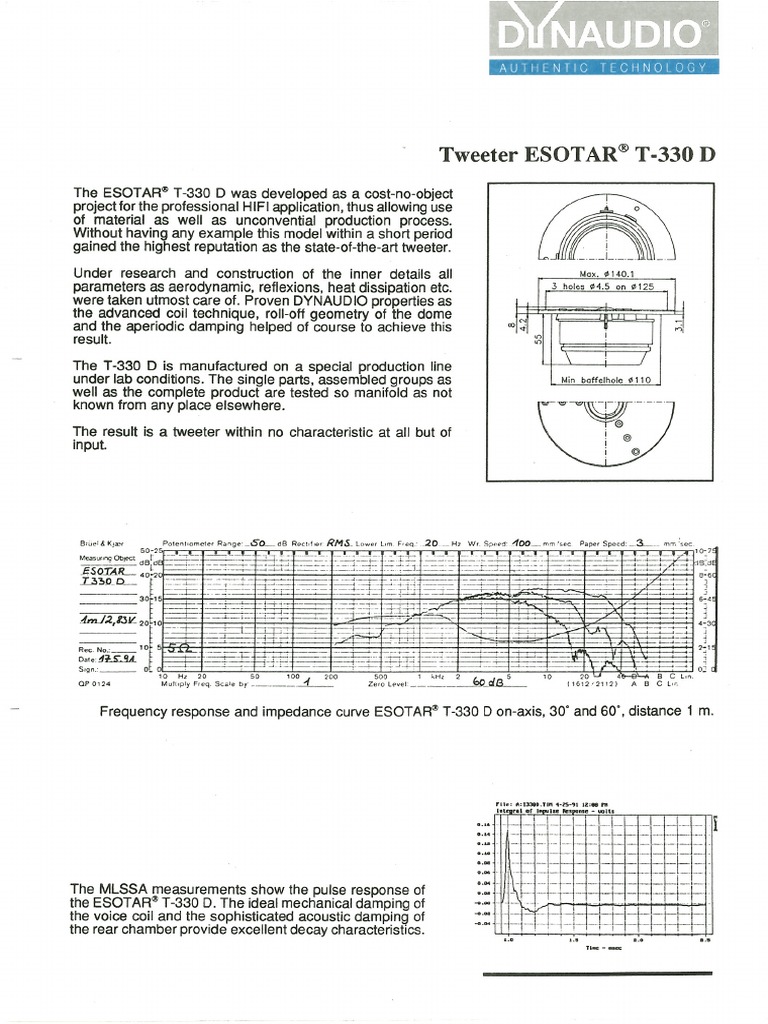 Dynaudio T330D Esotar | PDF