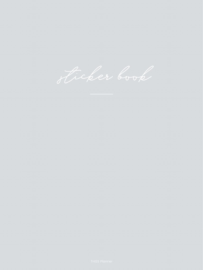 FREE Blank Sticker Book (Mist) 2 | PDF