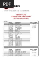 Texsteam Pump Parts List | PDF | Valve | Mechanical Engineering