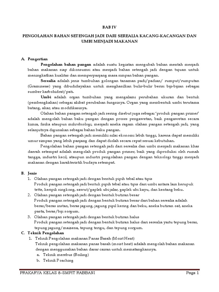 Ringkasan Materi Prakarya Kelas 8 | PDF | Teknologi & Rekayasa