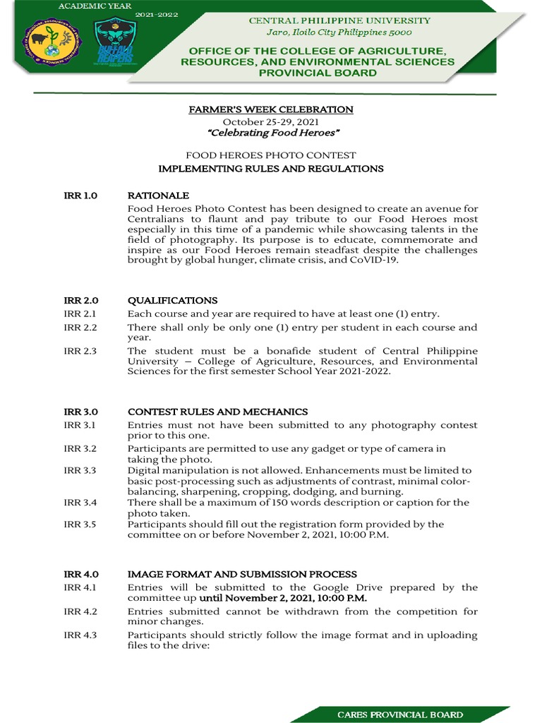 Food Heroes Photo Contest | PDF