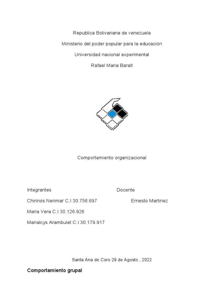 Unidad 3 Comportamiento Grupal | PDF