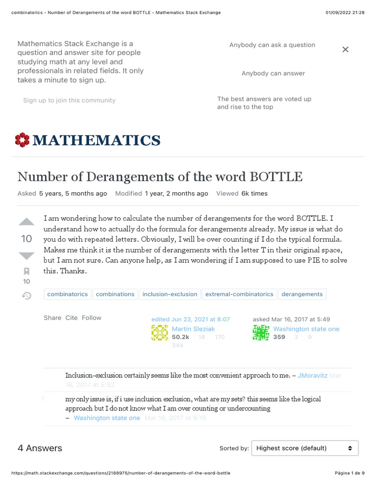 Combinatorics - Number of Derangements of The Word BOTTLE - Mathematics Stack Exchange ...
