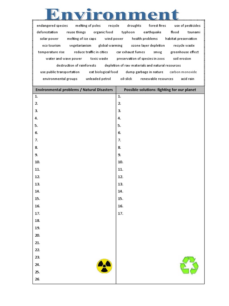 Environment Fun Activities Games Writing Creative Writing Task 32846 ...