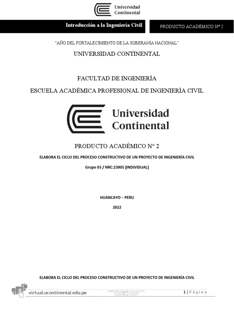 Producto Académico N2 (Entregable) LIZBETH CONDE CARRION | PDF | Ingeniería