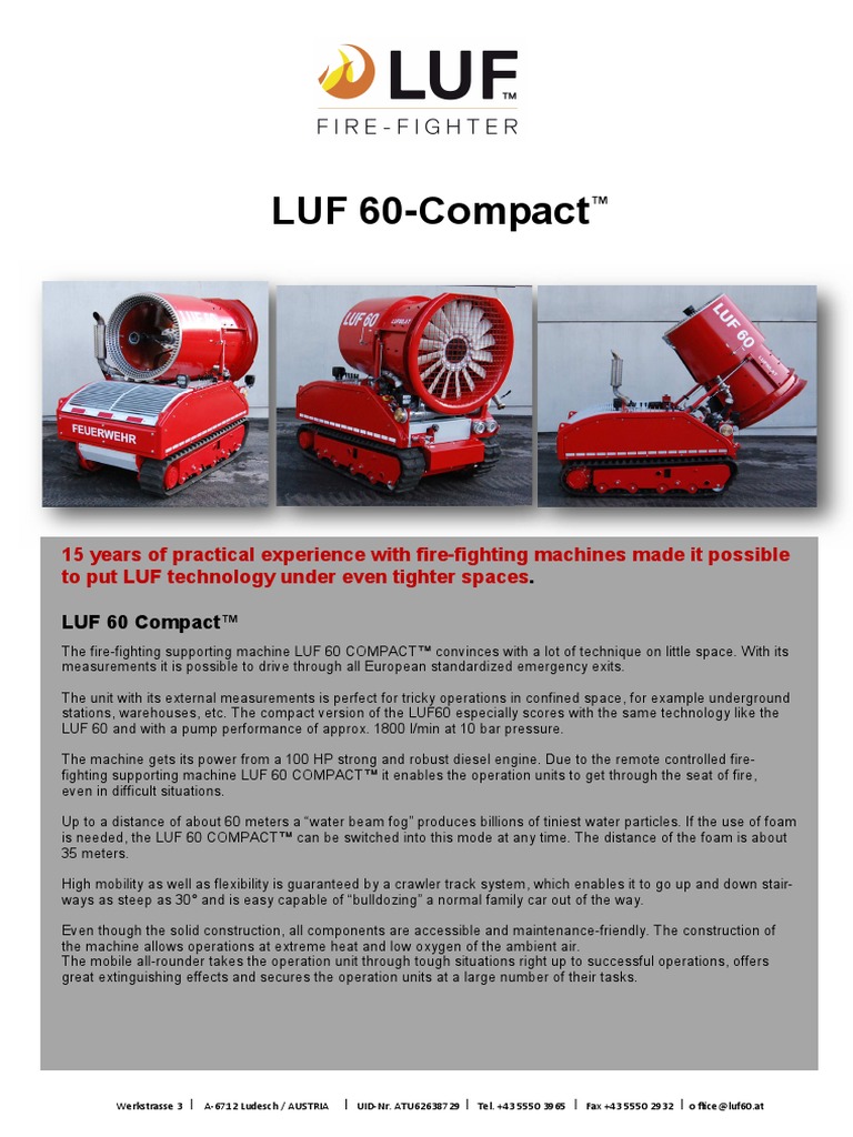 Luf60 Compact e | PDF | Firefighting | Mechanical Engineering