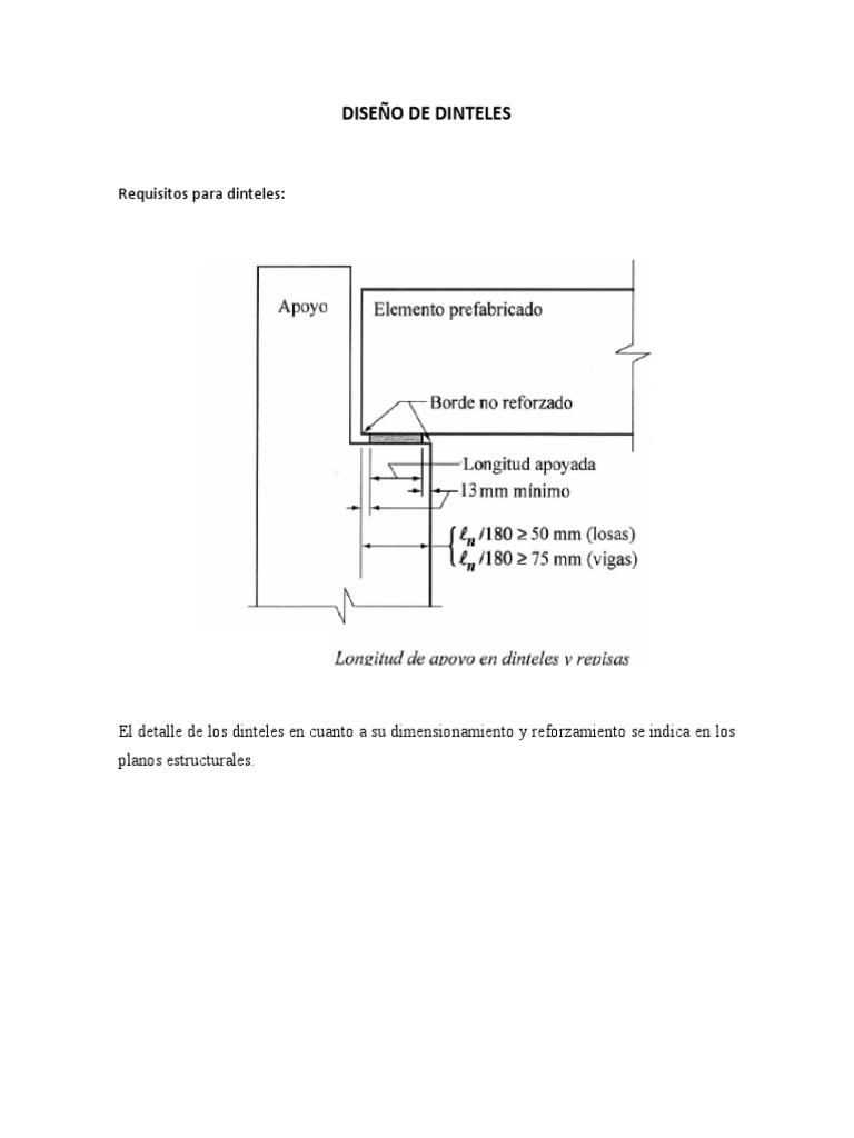 Diseño de Dinteles para Estructuras | PDF