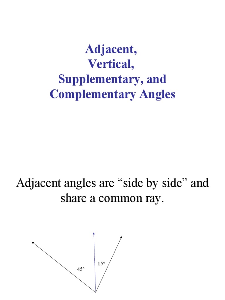 Adjacent Angles | PDF | Angle | Trigonometry