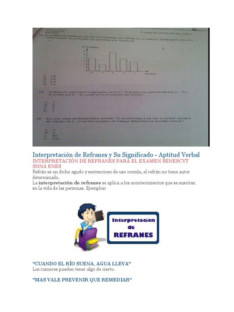 Interpretación de Refranes y Su Significado | PDF