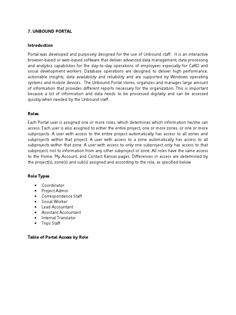 Chapter 7 - Unbound Portal, Monitoring and Project & Kansas Evaluation ...