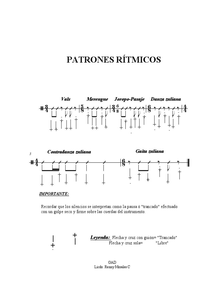 Patrones Rítmicos de Cuatro | PDF
