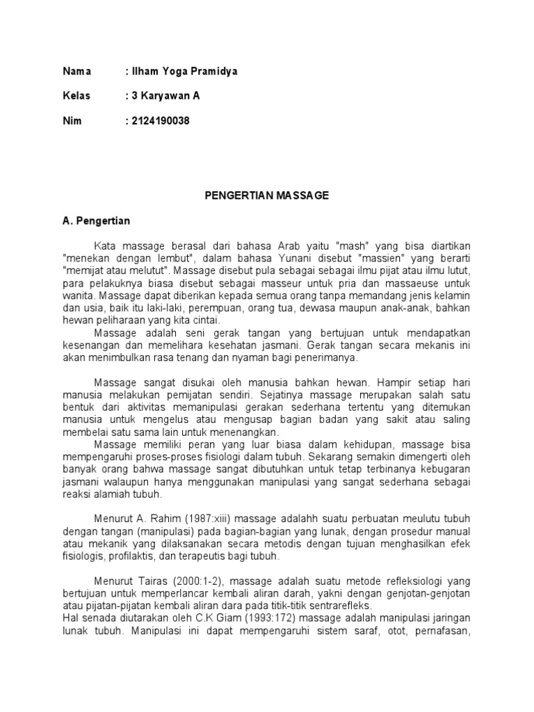 Massage Olahraga Pdf
