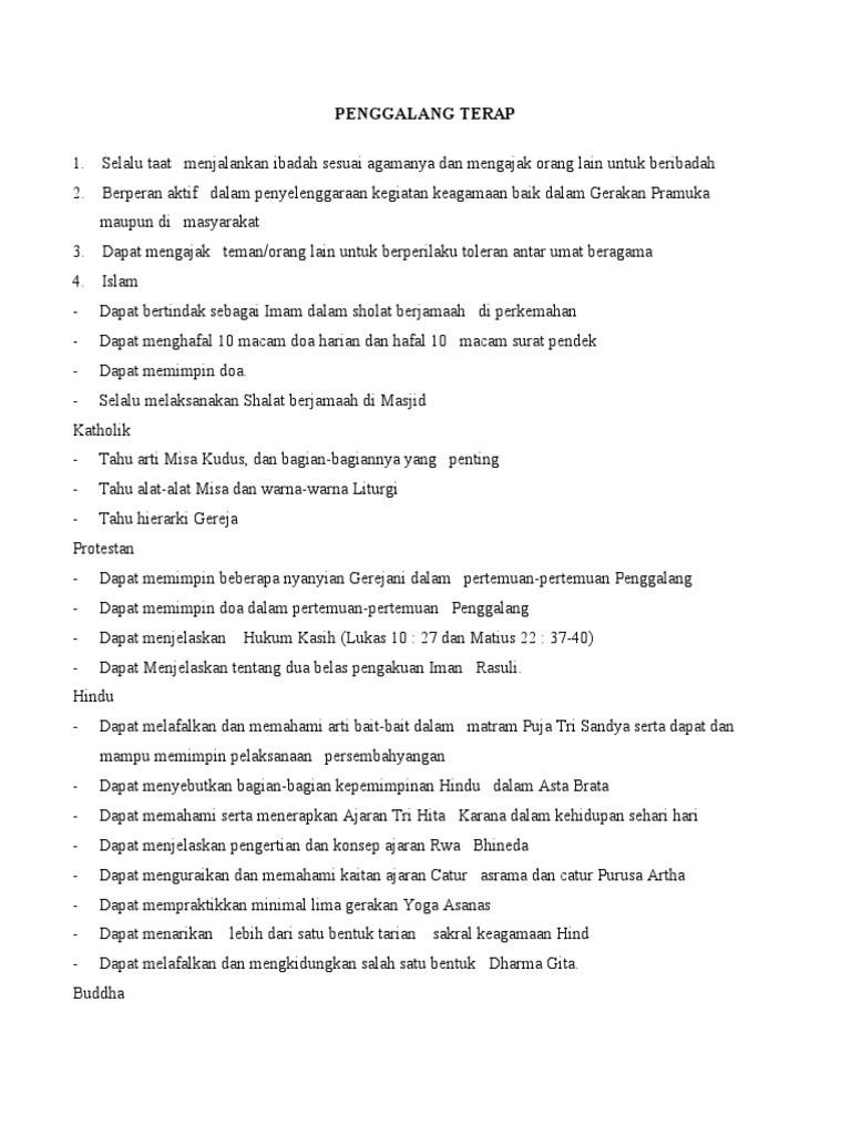 Penggalang Terap | PDF