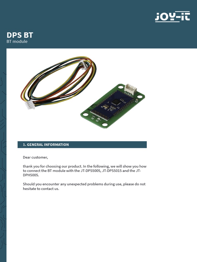 JT DPS BT Manual | PDF | Electrical Engineering | Computing