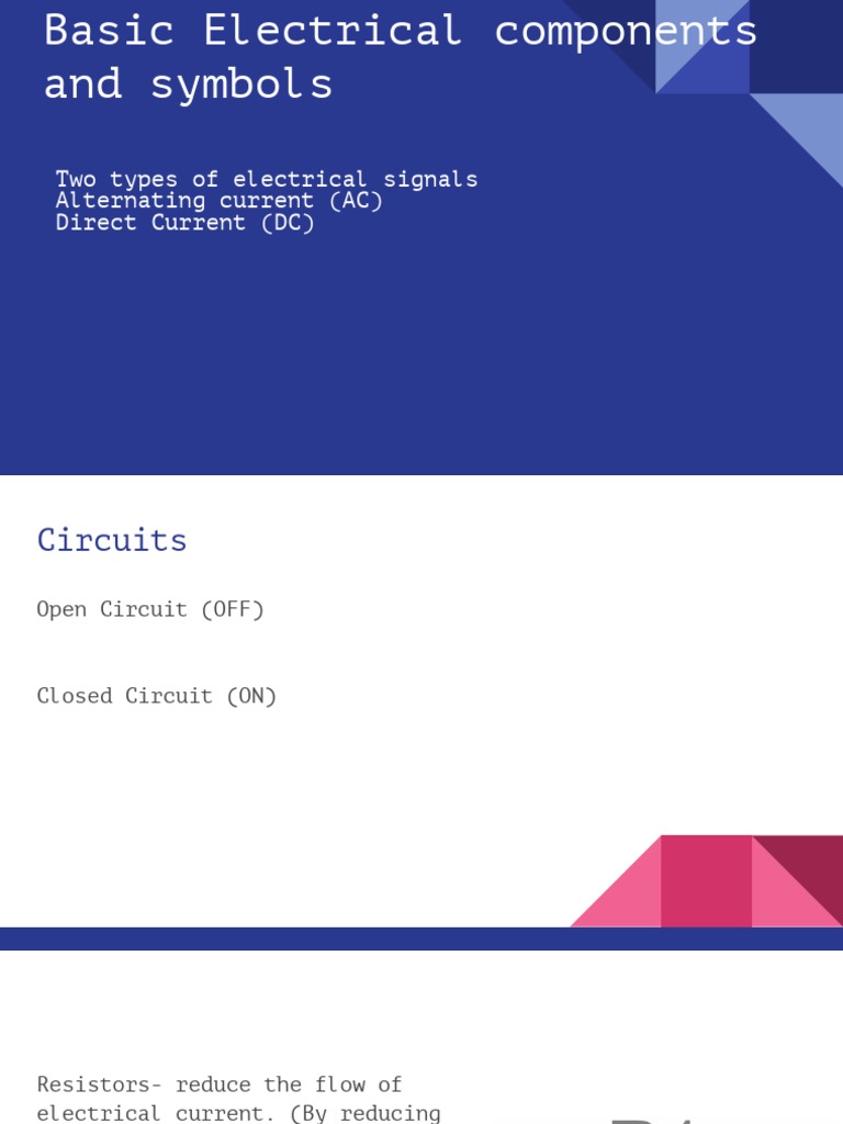 basic electrical components and symbols | PDF