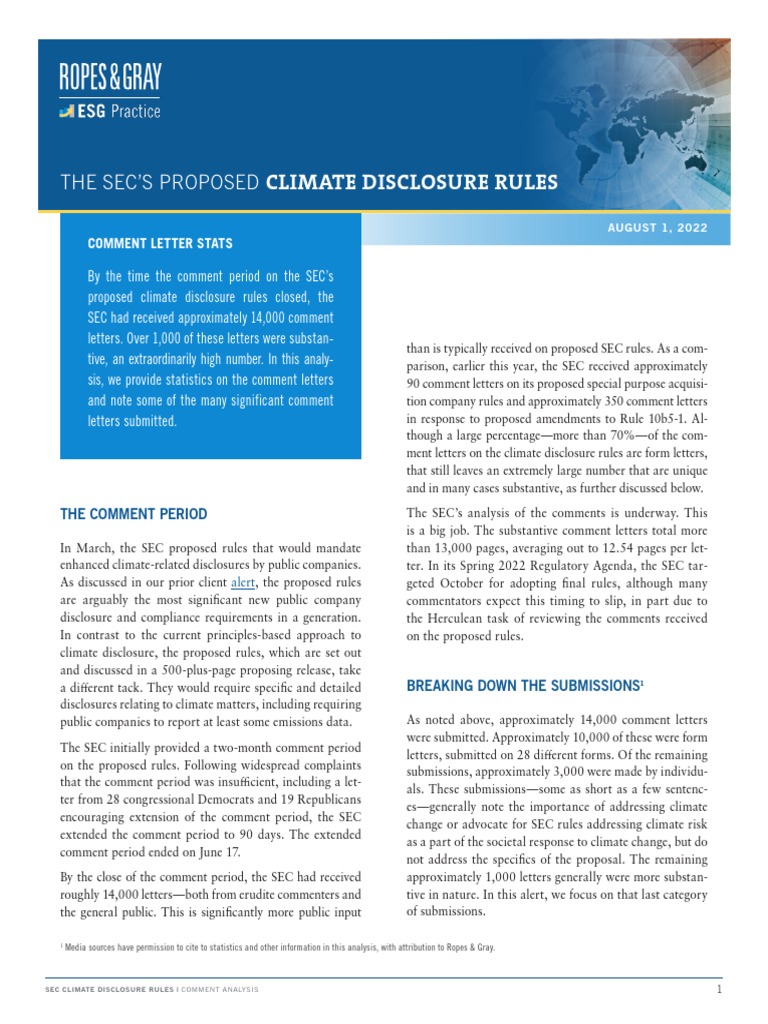 Analysis of The Sec's Proposed Climate Disclosure Rules | PDF | U.S ...