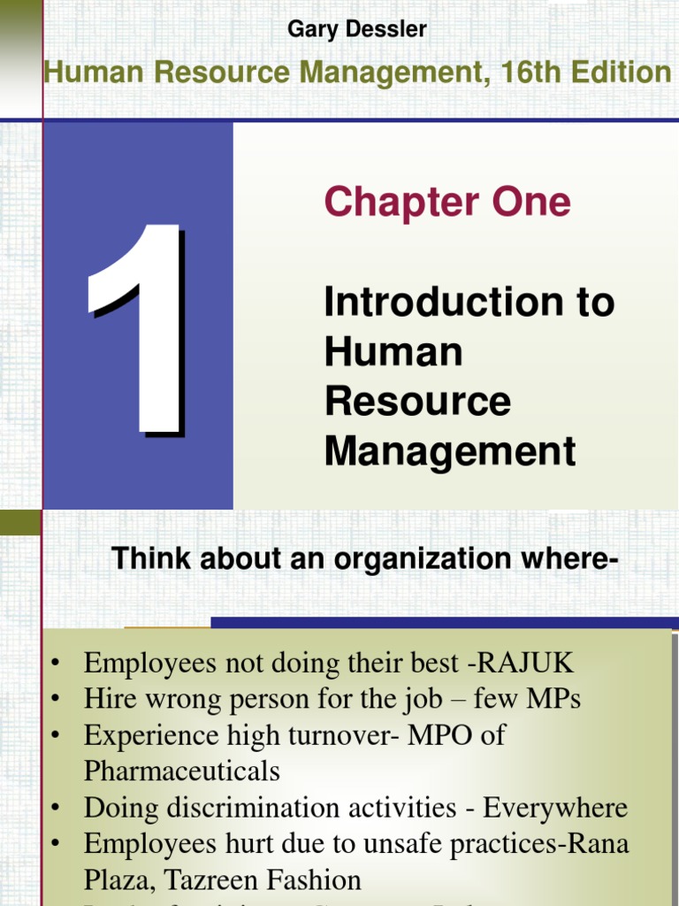 CHP 1 Introduction To HRM | PDF | Human Resource Management | Employment