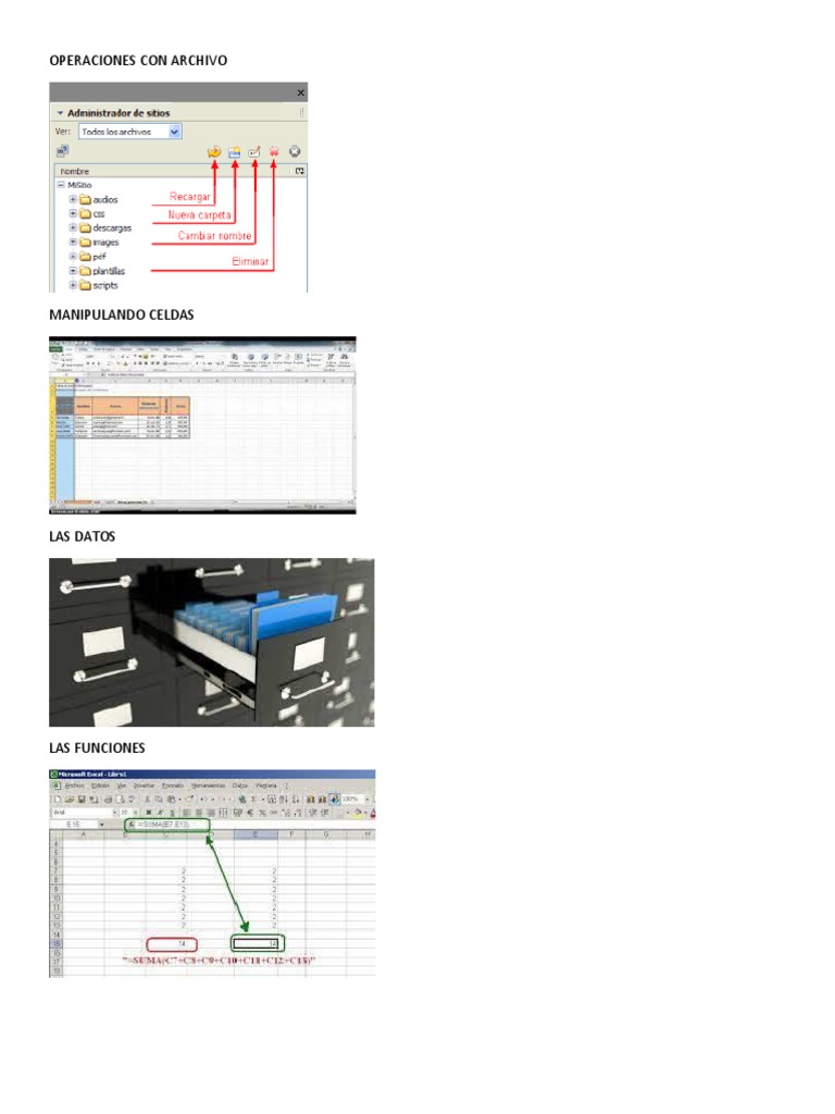 MANEJO DE ARCHIVOS Y HOJAS DE CÁLCULO EN MICROSOFT EXCEL | PDF | Microsoft Excel | Plataformas ...