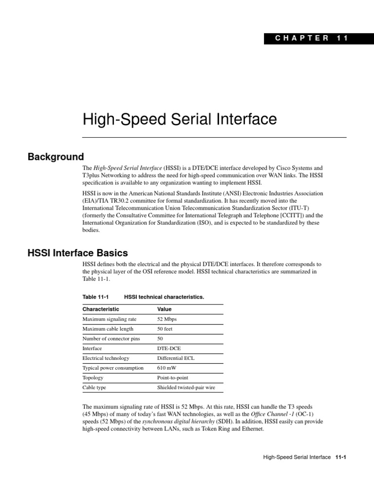 Hssi | PDF | Electrical Connector | Telecommunication