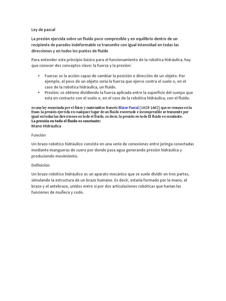 Ley de Pascal | PDF | Métodos y materiales de enseñanza