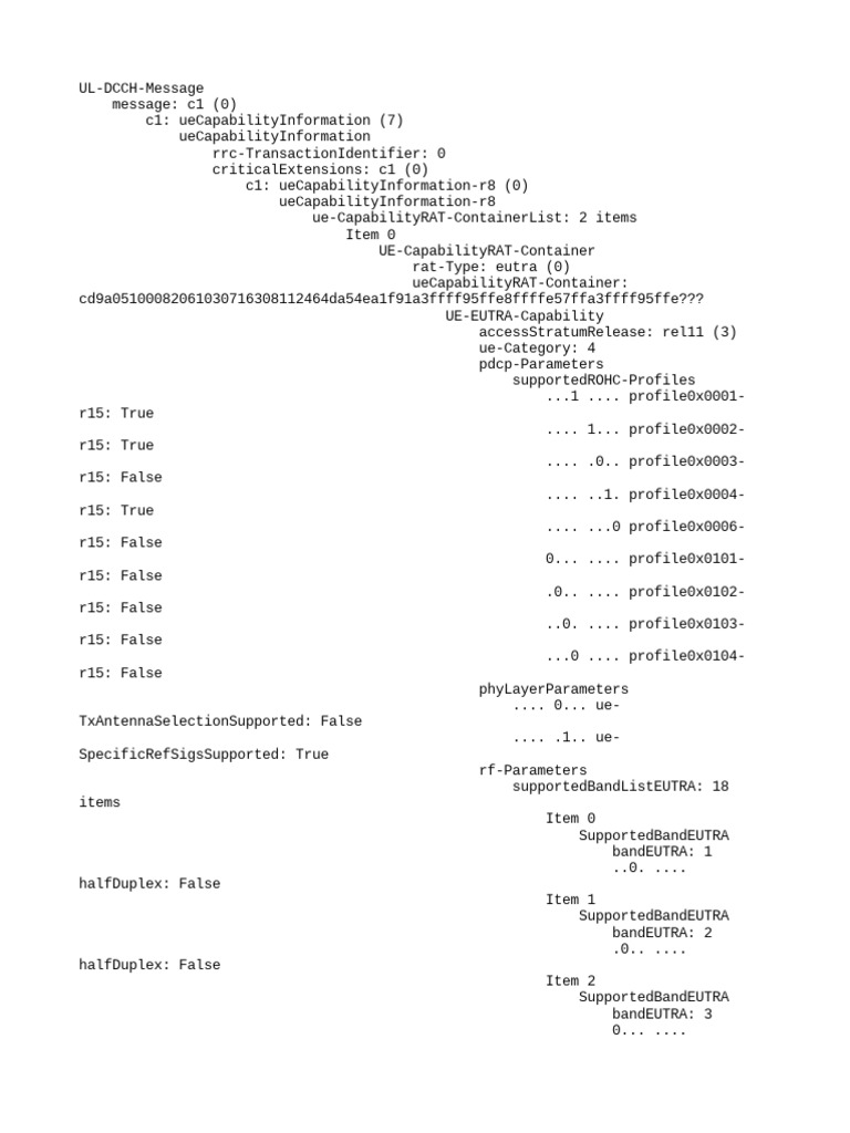 UE Capability Information | PDF