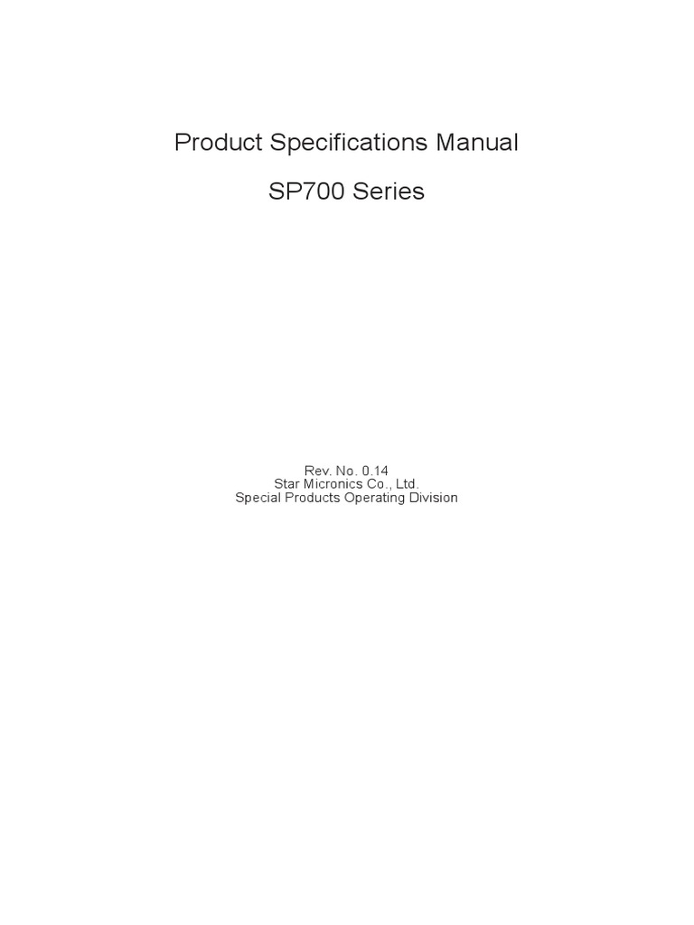 SP712 Ethernet Printer Specifications | PDF | Printer (Computing ...
