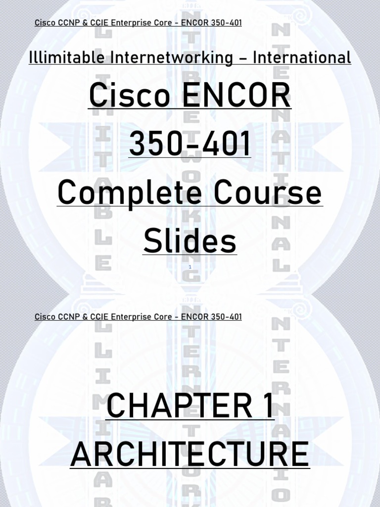 Cisco ENCOR 350-401 Course Guide | PDF | Computer Network | Virtual ...