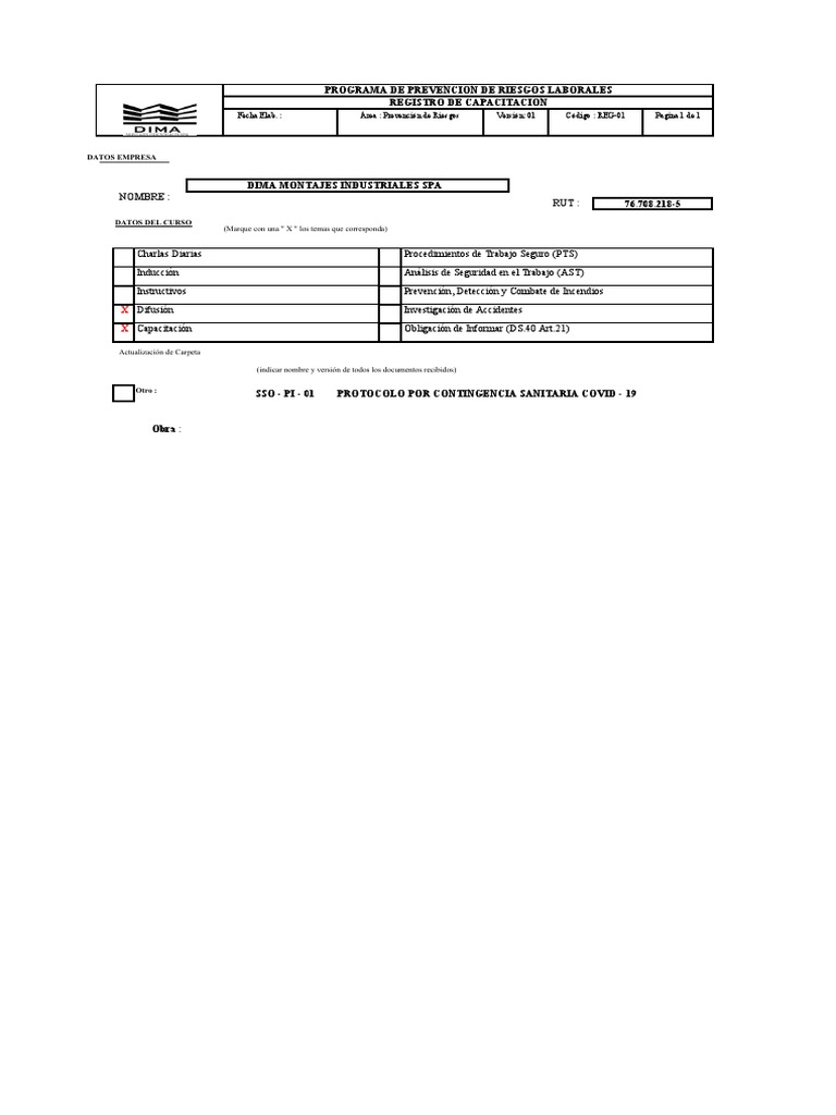 RC - SSO - PI - 01 Protocolo Por Contingencia Sanitaria Covid - 19 ...