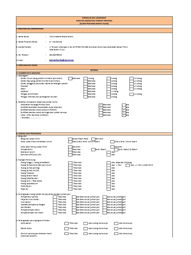 Self Assesment PMK 14 TH 2021 | PDF