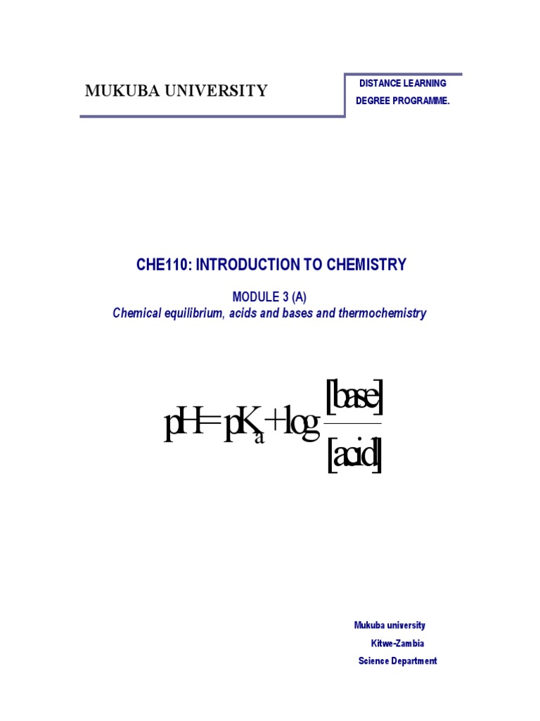 Che Module 3a | PDF | Reaction Rate | Chemical Equilibrium