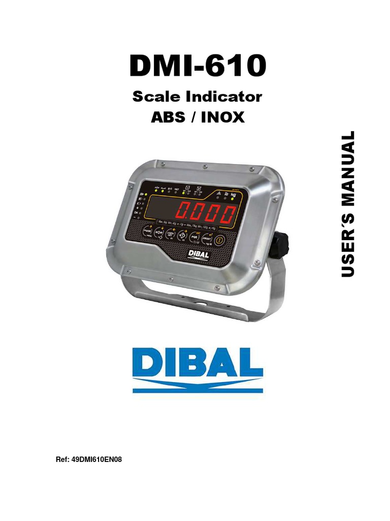 Dibal DMI-610 Indictor | PDF | Parameter (Computer Programming) | Computer Keyboard