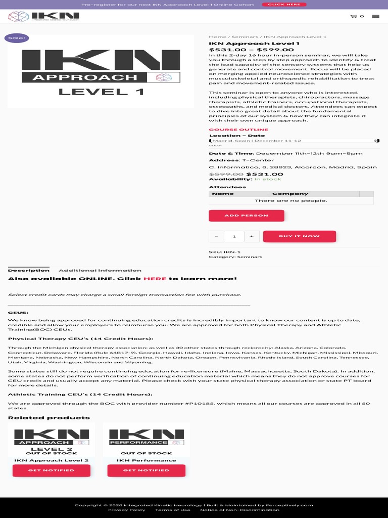 IKN Approach Level 1 - Integrated Kinetic Neurology | Download Free PDF ...