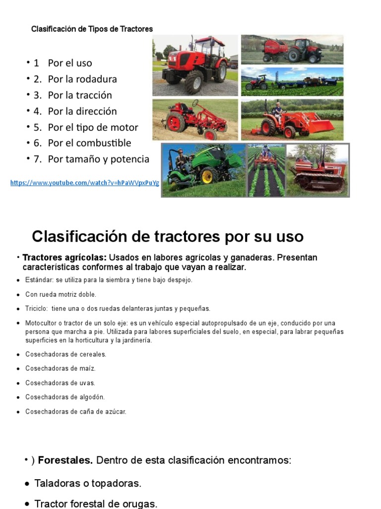 Clasificación de Los Tractores | Descargar gratis PDF | Tractor | Eje