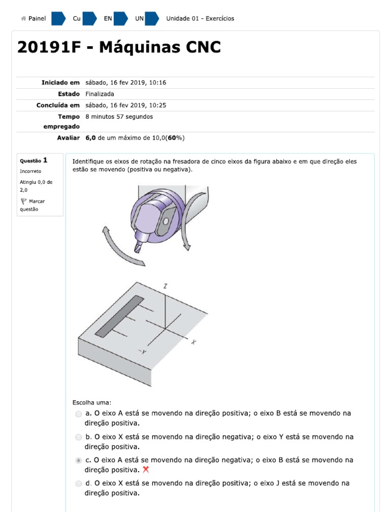 Unidade 01 - Exercícios CNC 01 | PDF