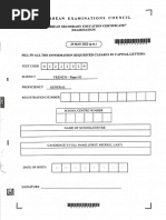 CSEC French Paper One Answers | PDF