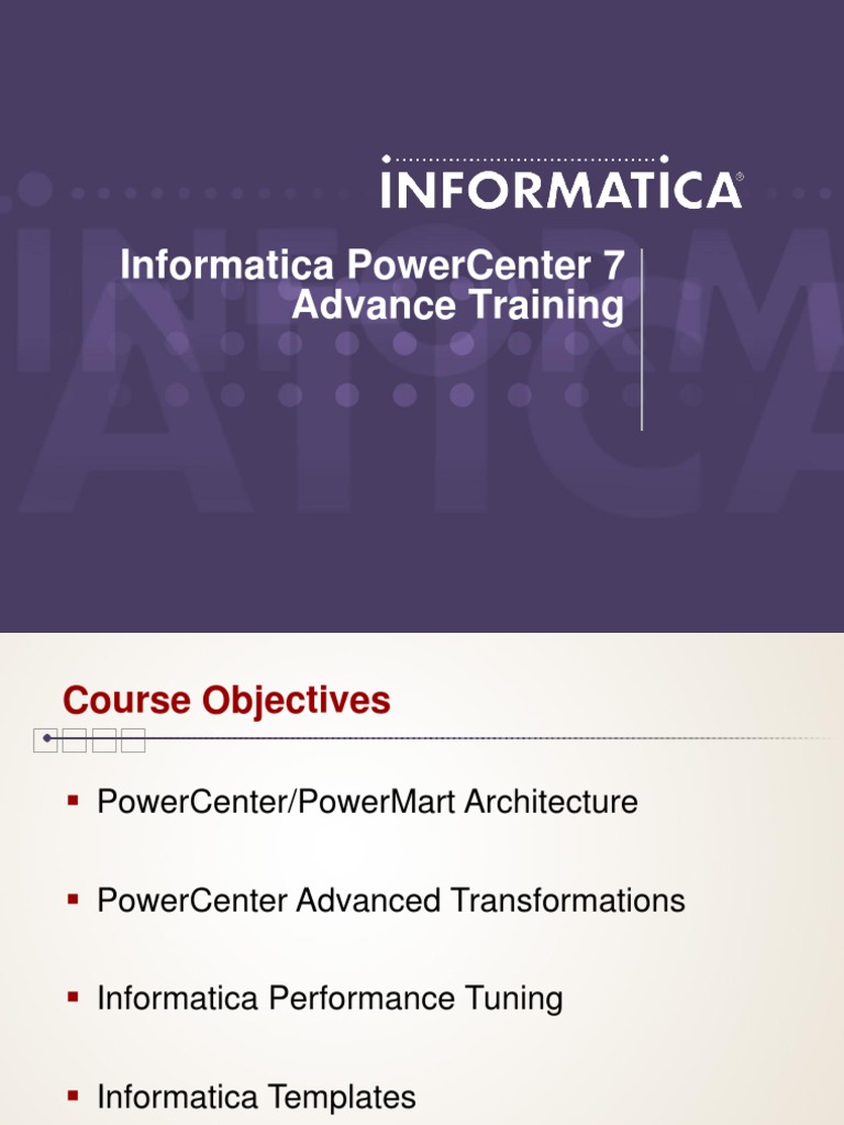 Informatica Advanced Training | PDF