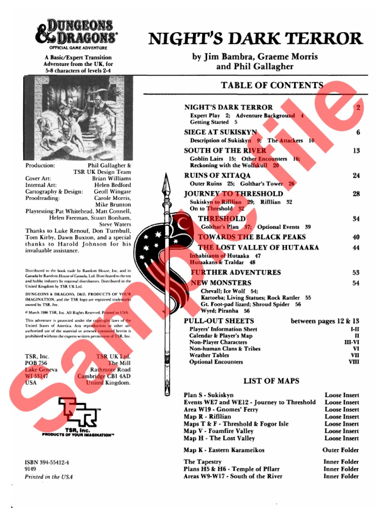 Sample | PDF | Dungeons & Dragons | Role Playing Games