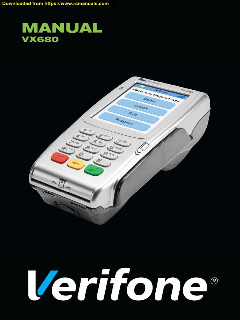Verifone vx680 Manual | PDF | Debit Card | Credit Card