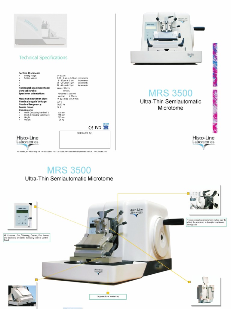 ITEM 69 Semi-Automatic Microtome Model MRS 3500.pdf - New INGLES | PDF