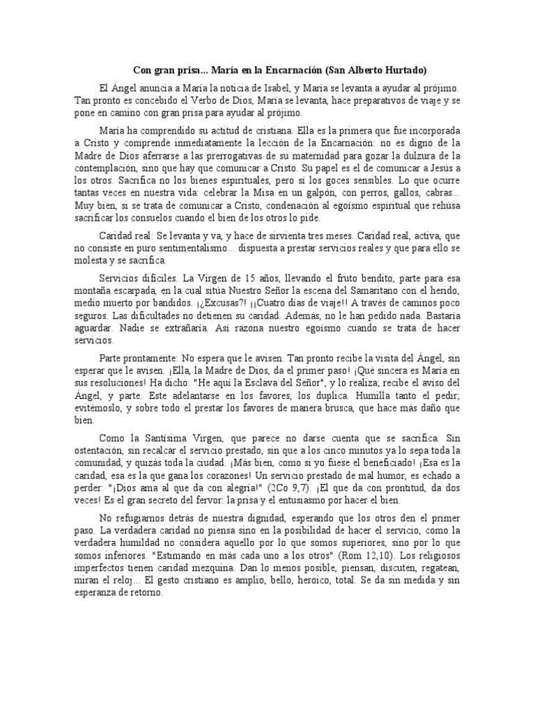 María en La Encarnación | PDF | María, madre de Jesús | Cristo (título)