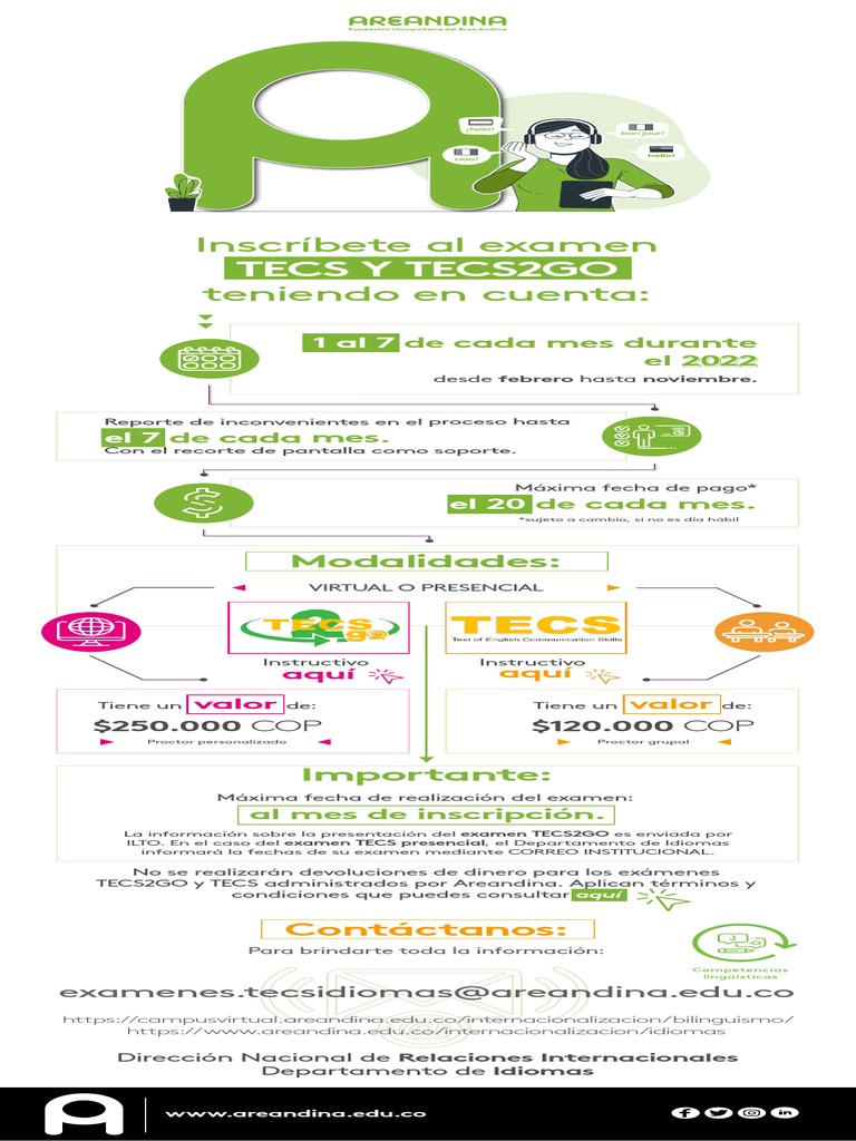 Exámenes 2022 Calendario Tecs2go TECS 01 06 2022 V2 | PDF